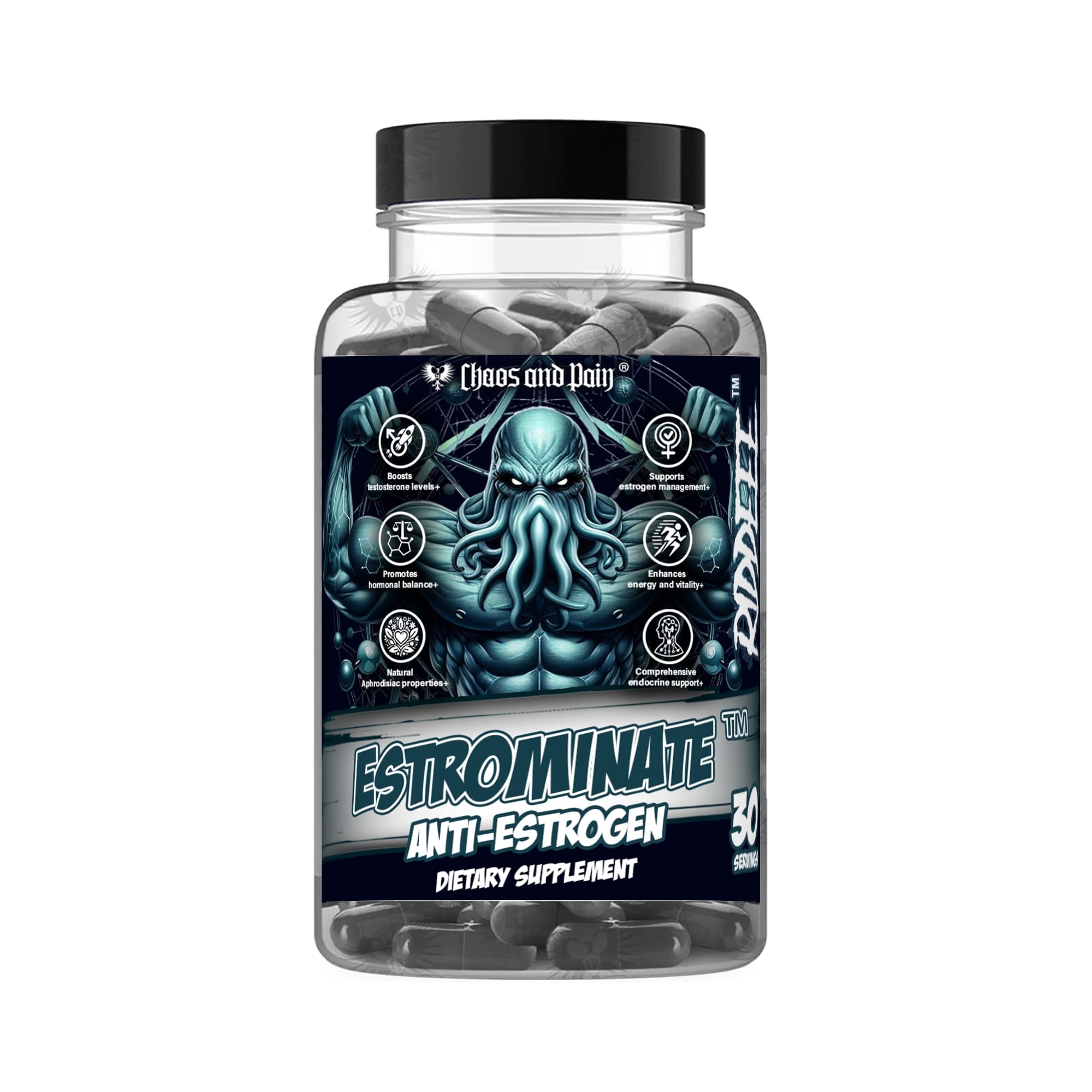 Estrominate Anti-Estrogen Capsules by Chaos and Pain - MUSCLE FACTORY